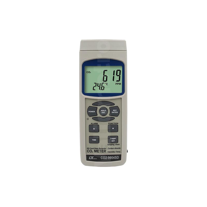 Medidor de CO2, humedad, temperatura + Data logger CO2-9904SD - Valiometro
