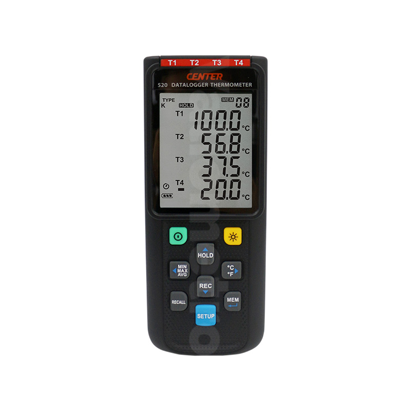 Termómetro con Datalogger de 4 Canales K, J, E, T CENTER 520 - Valiometro